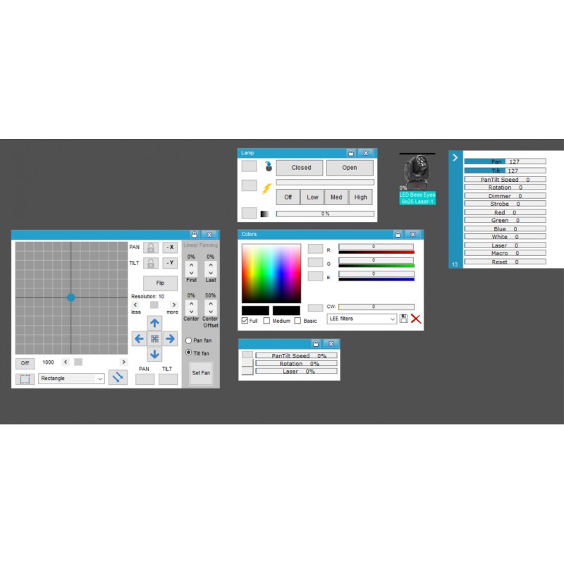 LED Bees Eyes 6x25 RGBW Laser