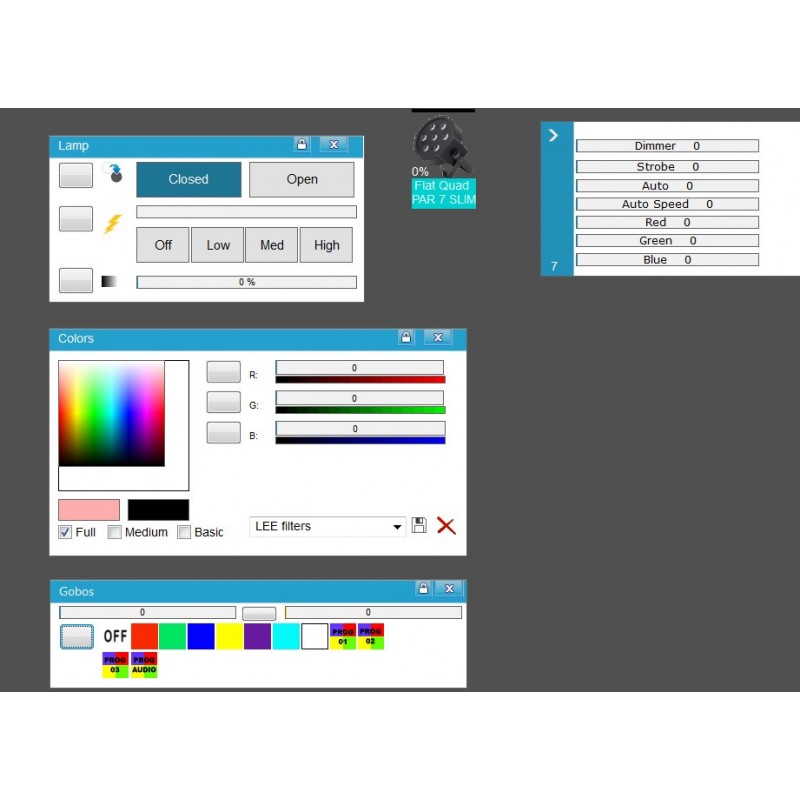 Light4me Flat Quad PAR 7 SLIM RGB